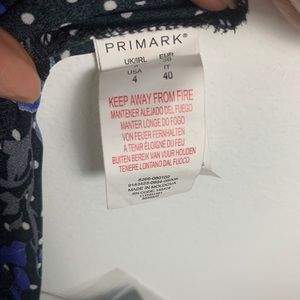 Primark | Tops | Primark Black Blouse Flower And Polka Dots Design ...